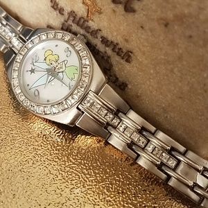 Disney | Accessories | Disneys Tinkerbell Silver Watch W Stones | Poshmark